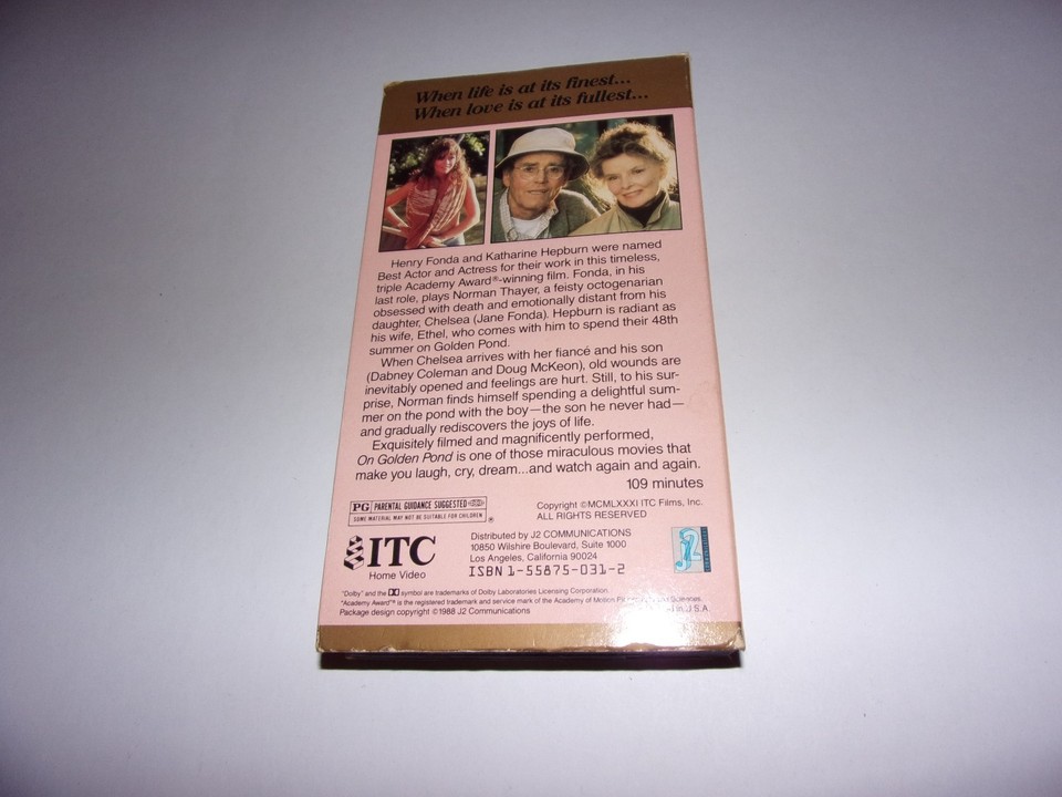 On Golden Pond (VHS) Katharine Hepburn, Henry Fonda, Jane Fonda | eBay