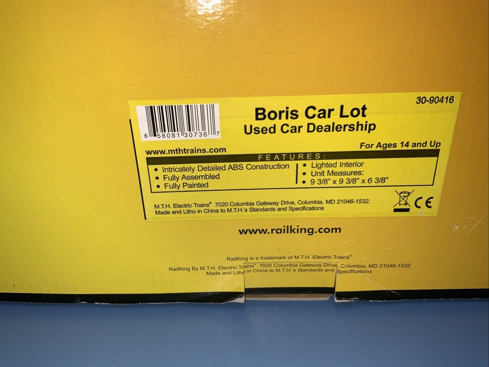 MTH Rail King 30-90416 Boris Car Lot Used Car Dealership O Scale | eBay