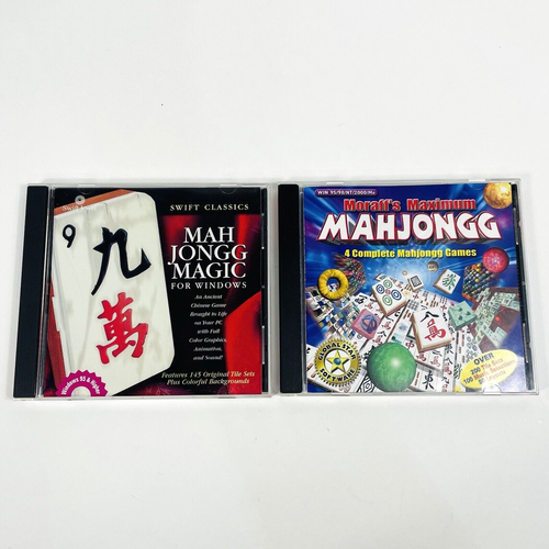Moraff's Maximum Mahjongg and Mah Jongg Magic PC CD-ROM Tile Puzzle ...