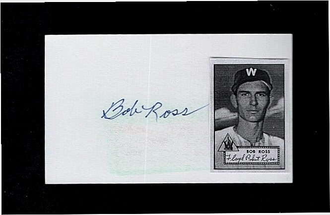1950/51 BOB ROSS-WASHINGTON SENATORS AUTOGRAPHED INDEX CARD W/PHOTO | eBay