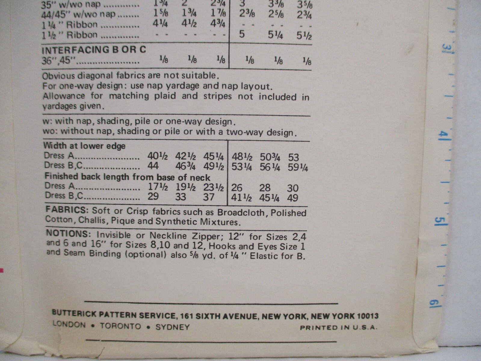 Butterick Pattern 6919 Girls Size 10 High Waist Dress Short Long Puffy ...