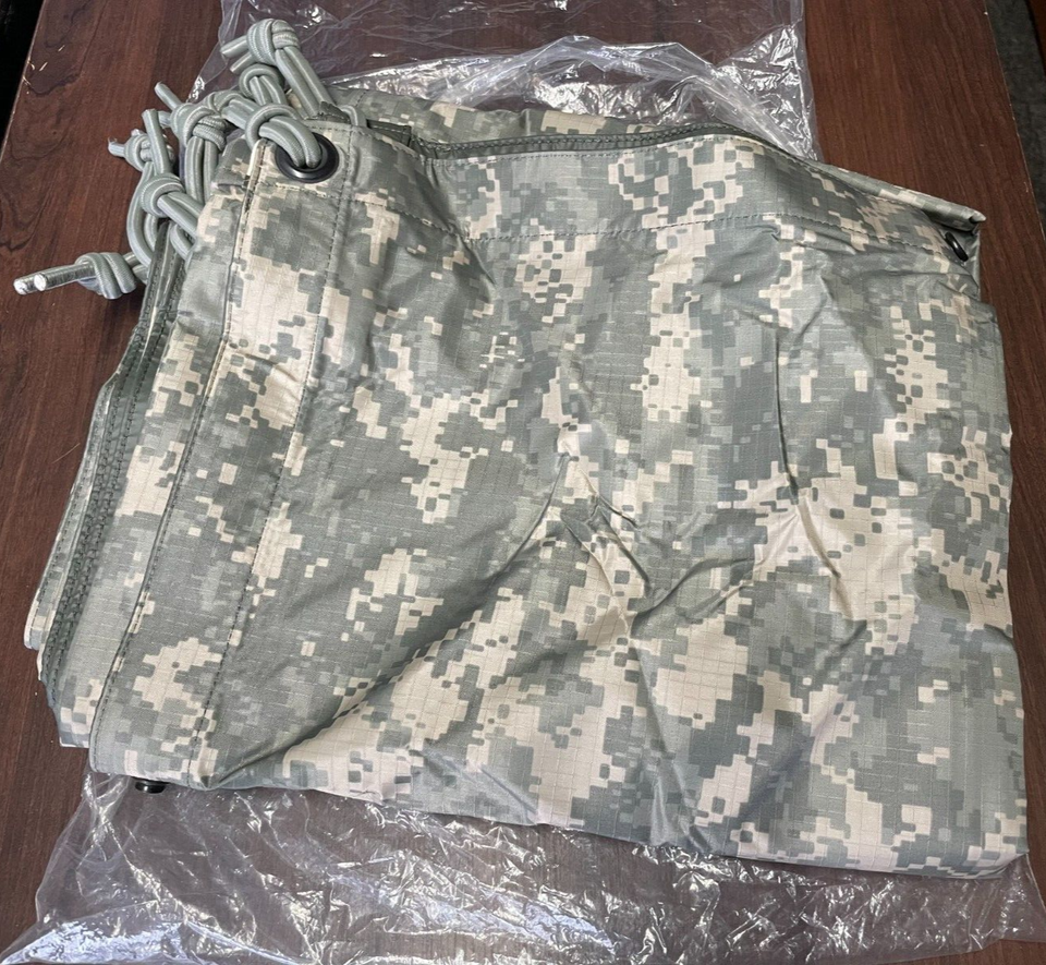 USGI Military Reversible Field Tarp ACU 90 x 80 Ground Tarpaulin ...