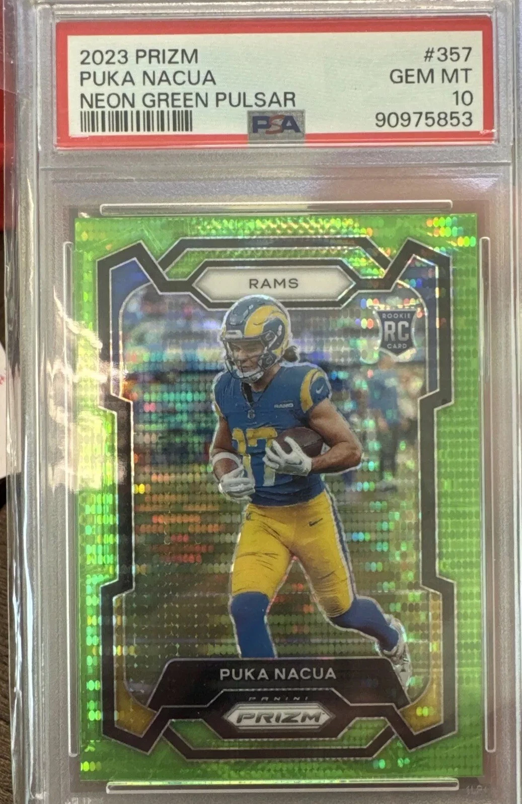 Puka Nacua 2023 Prizm #357 Neon Green Pulsar Price Guide - Sports Card ...