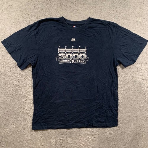 Majestic New York Yankees Derek Jeter 3000 Hits Graphic 2XL Tall T Shirt Mens | eBay