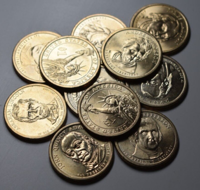 Lot of 5 Presidential “Golden" Dollar Coins $1 Coin One Dollar Coin ...