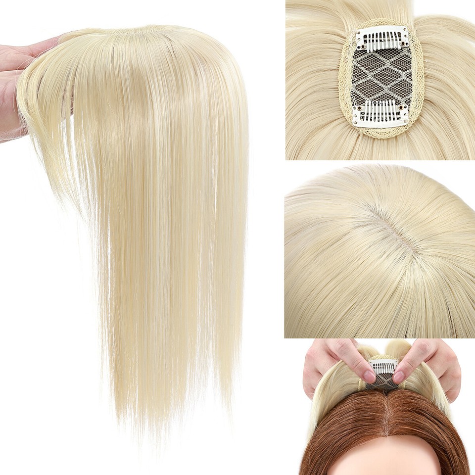 Natural Hair Topper Toupee Clip in Hairpiece Full Head Top Hairpiece ...