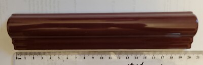 BATHROOM CERAMIC CAPPING TILE RETRO STYLE BURGUNDY 200 x 40mm | eBay ...