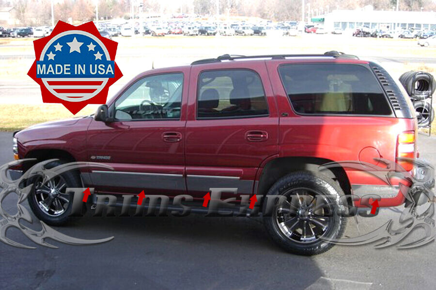 2000-2006 Chevy Tahoe 4Dr Rocker Panel Trim Body Side Molding N/F 10Pc ...