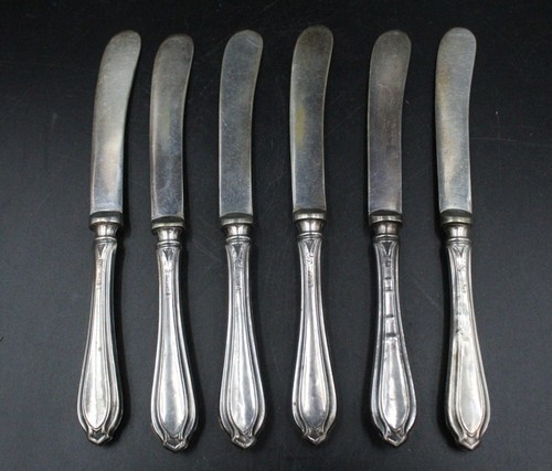 6x Atq 1917 JONATHAN BELL Sheffield SILVER Handled Hallmarked FLATWARE ...