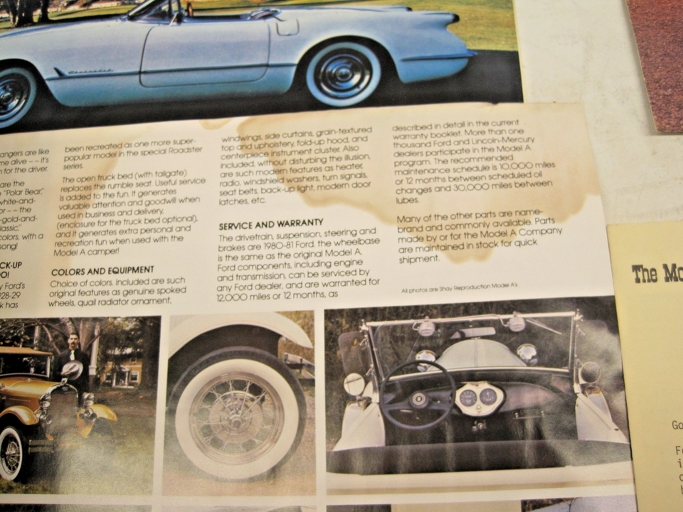 Shay Reproduction 1955 T-Bird 1953 Corvette 1928 1929 Model A Roadster ...