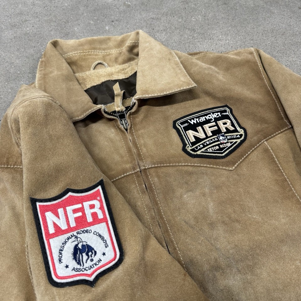 Wrangler NFR 2024 Rodeo Contestant Jacket Wool Leather Men’s XL Western ...