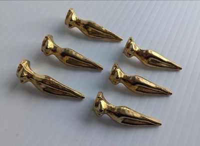 Set of 6 Vintage Gold Plated Risque Nude Lady Golf Ball Tees VGC | eBay