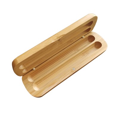 Bamboo Pen Box with Two Pen Slot Bamboo Pencil Case Supplies pencil ...