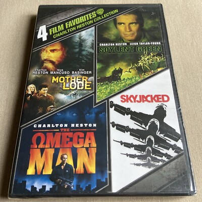 Charlton Heston Films (DVD 4-Disc) Mother Lode Skyjacked Omega Man Soylent Green | eBay