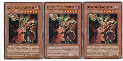 Yugioh- 3X Dark Red Enchanter - Common - 1st Edition - SDSC-EN006 ...