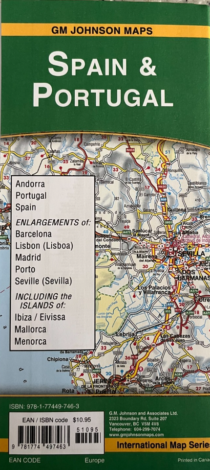 New SPAIN & PORTUGAL ROAD MAP International Highway EUROPE AAA/GMJ ...