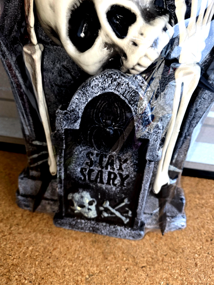 Halloween Foam RIP Graveyard Tombstones Skeleton Skull Hands New Sealed ...
