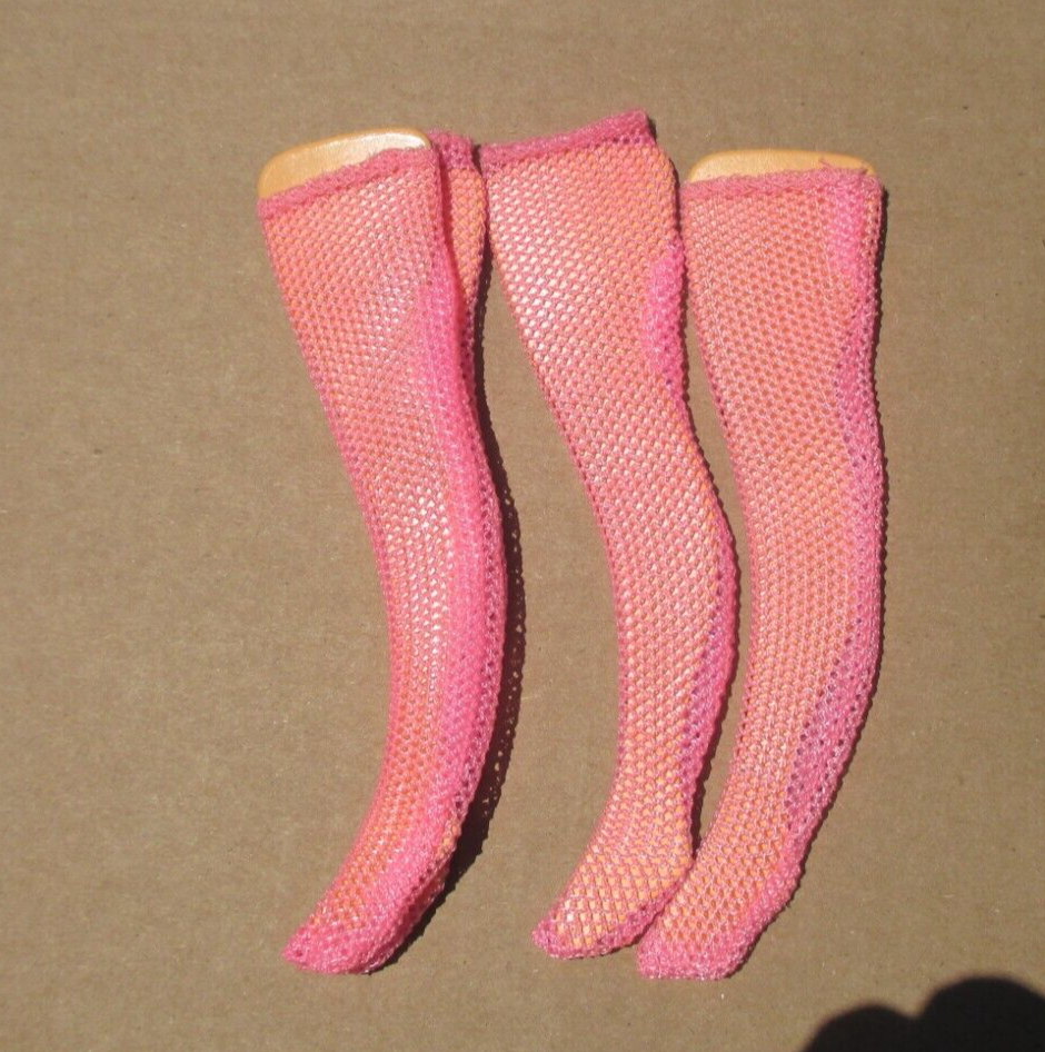 Vintage Francie Pink Fishnet Nylons Hose MOC 1967 Long On Looks #1227 ...