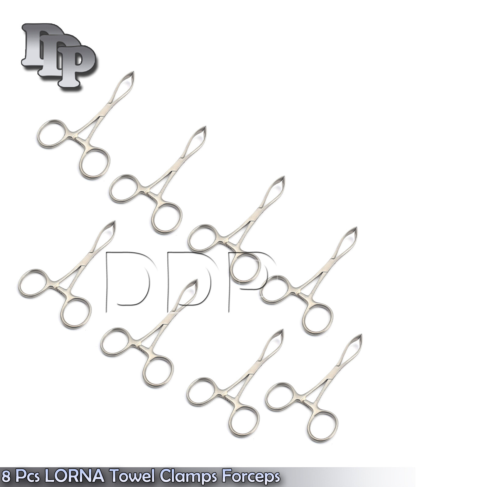 8 Pcs LORNA NON-PERFORATING Towel Clamps Forceps 3.5" Surgical ...