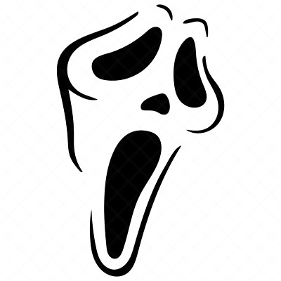 Scream Ghostface Car Decal - Halloween Horror Sticker - Scary Movie ...