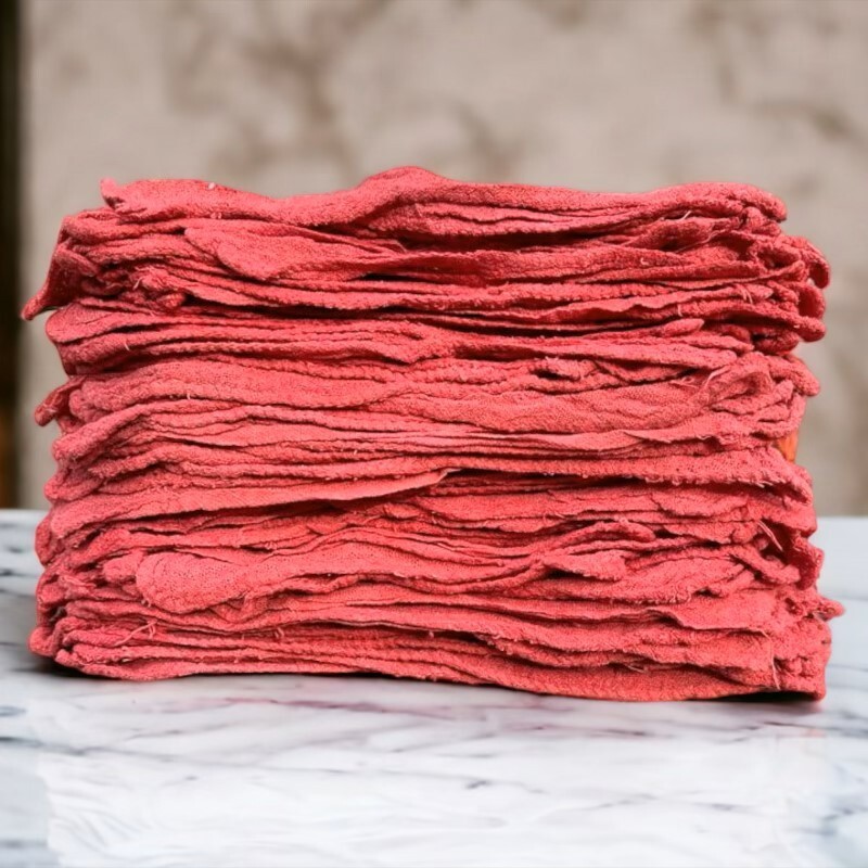 50 Pcs Red Shop Towels Jumbo 15x15 Cleaning Rags, A-Grade & Free ...