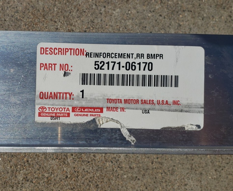 Toyota OEM 2018 Camry Rear Bumper-impact Bar 5217106170 for sale online ...