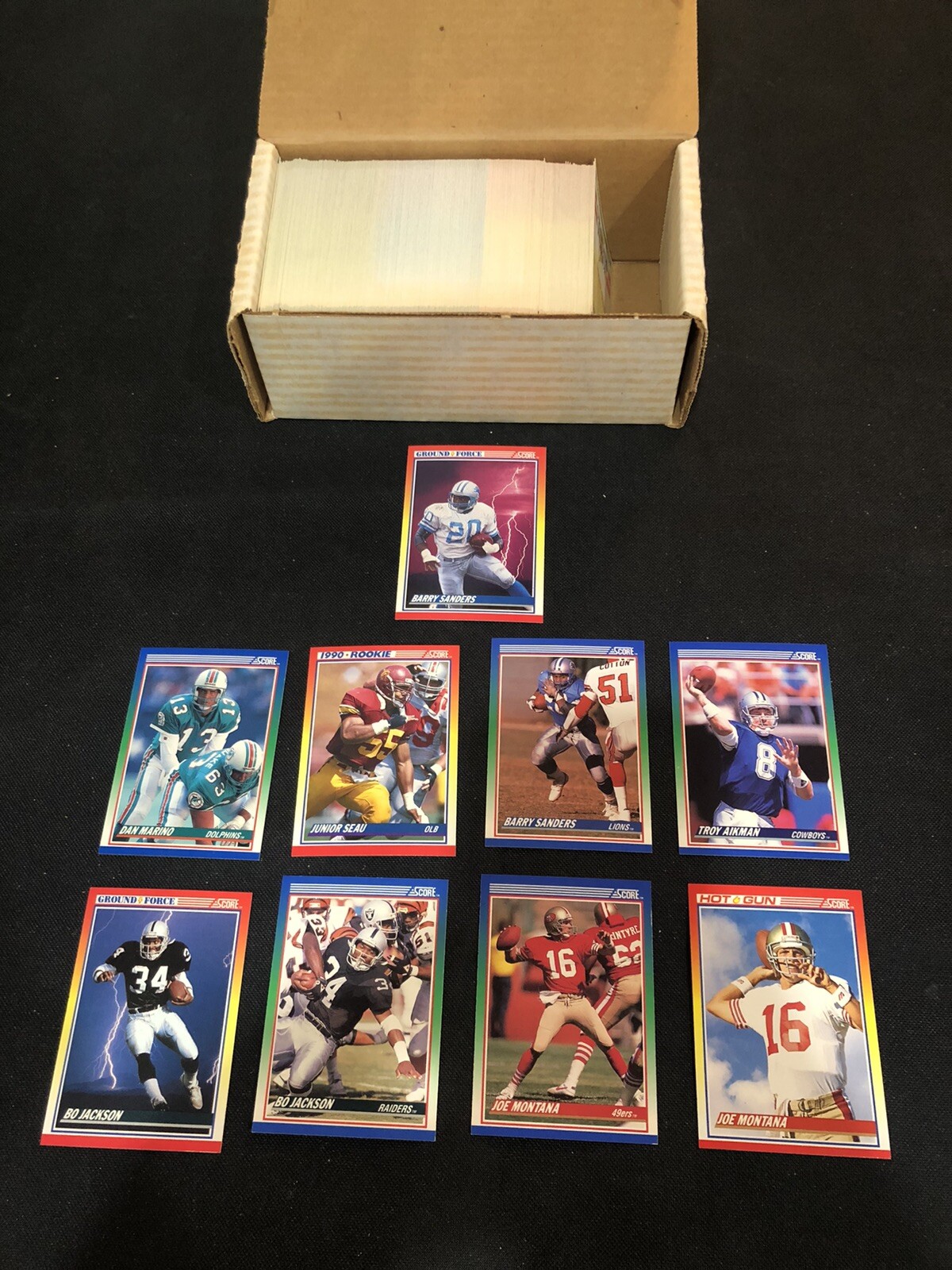1990 Score Football Series 1 Set 330 Cards - Bo Jackson, Montana, Barry ...