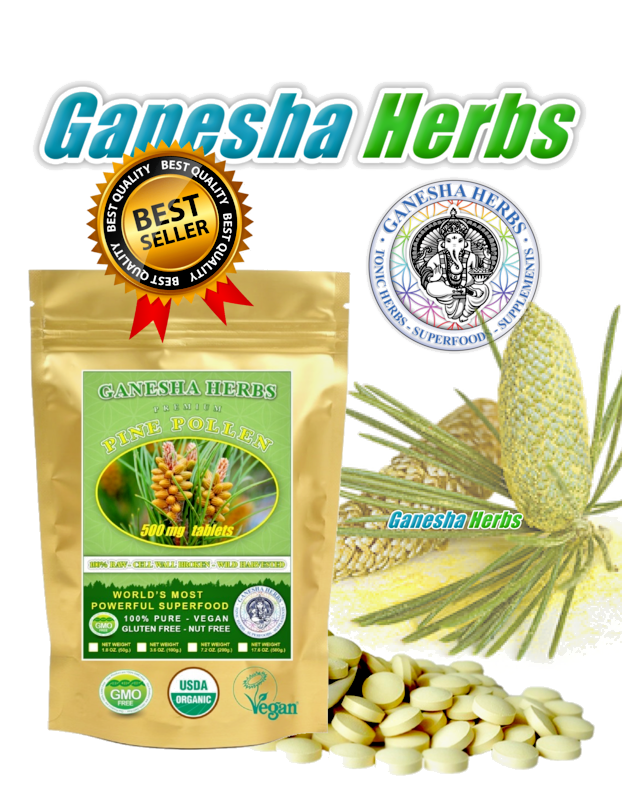 PINE POLLEN TABLETS 200 x 500mg. Wild Harvested (No Capsules) #1 ...