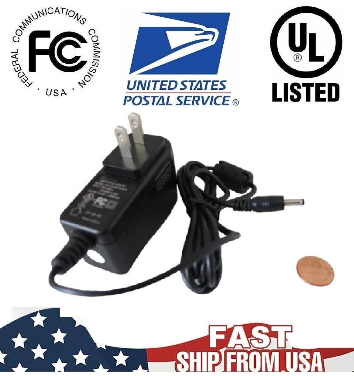 GENUINE FLYPOWER PS12K0502000U5 TABLET AC ADAPTER 100/240V 5V 2A 3.5mm ...