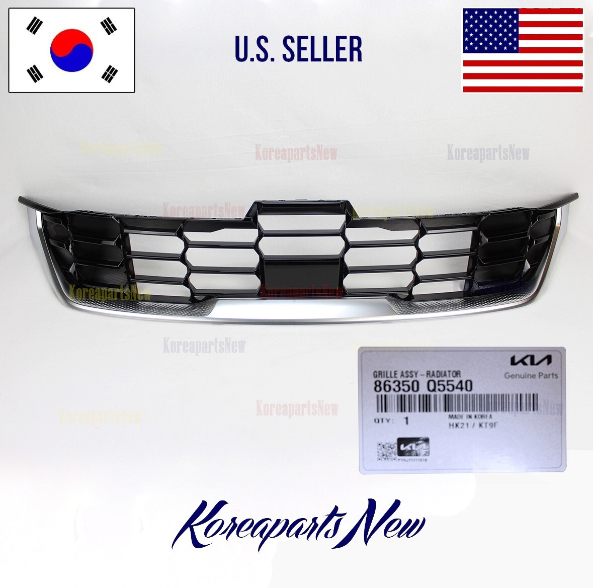 Front Bumper Grille Black 86350Q5540 ⭐GENUINE⭐ Kia Seltos 2024-2025 | eBay