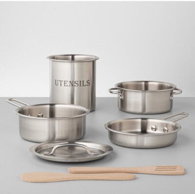 Stainless Steel Hearth & Hand Magnolia NEW 7 pk Cookware Toy Set Kids ...