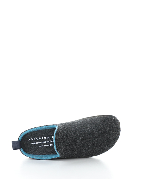 ASPORTUGUESAS Women's COME023ASP 016 Cork Wool Mule, Anthracite, Size ...