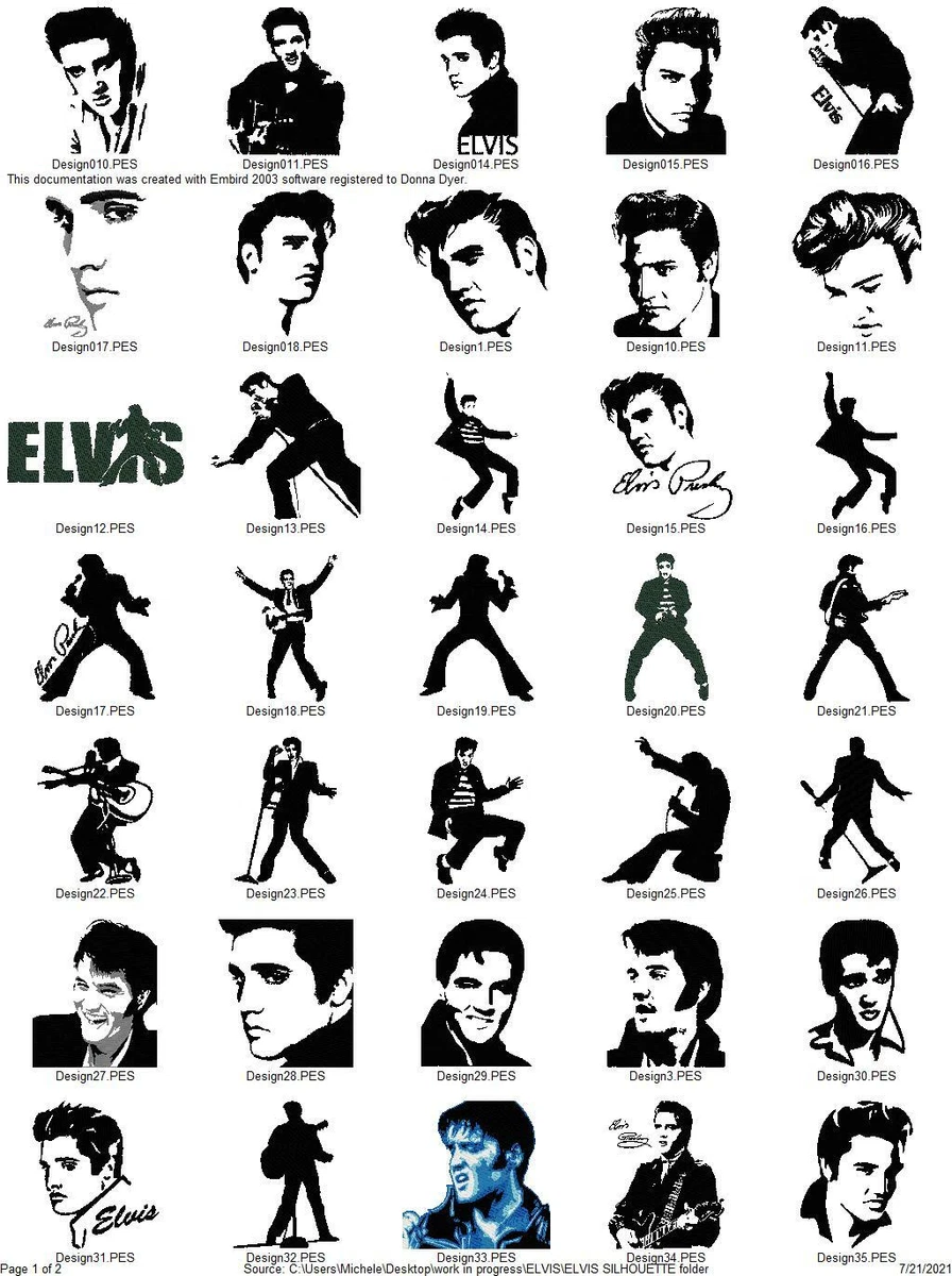 Elvis Presley Black Silhouette