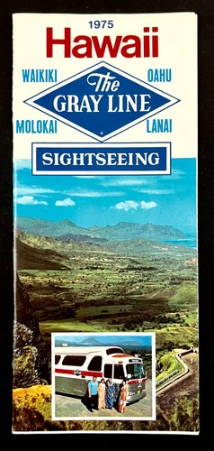 1975 Gray Line Hawaii Islands Sightseeing Bus Tours Vintage Travel ...
