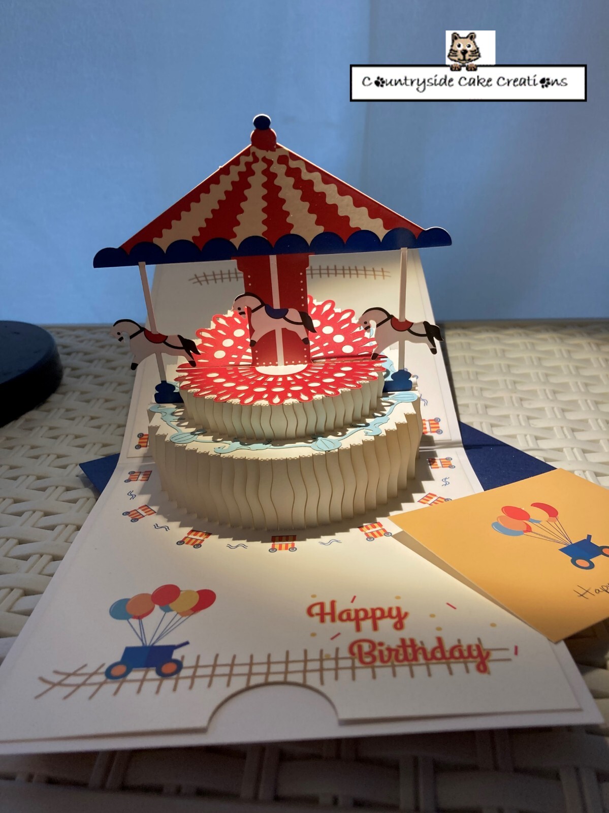 Pop up 3D Merry Go round birthday card | eBay UK