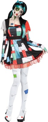 Ladies Patchwork Rag Doll Fancy Dress Costume UK 14-16 | eBay UK