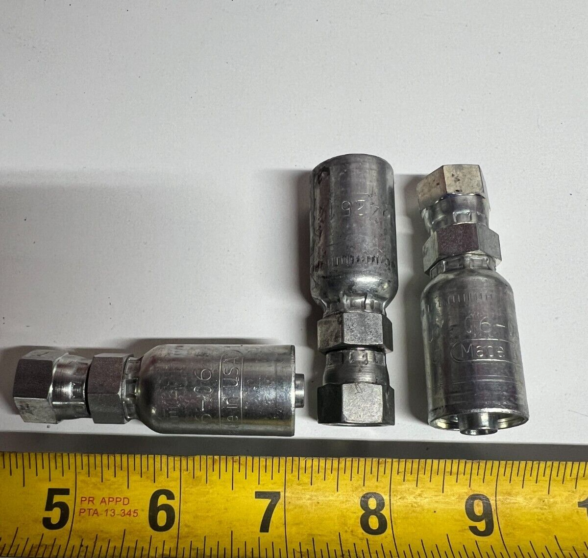 Lot of 3) CS09-6X6 Couplamatic Vari-Crimp Couplings 3/8" Hose x 3/8 ...