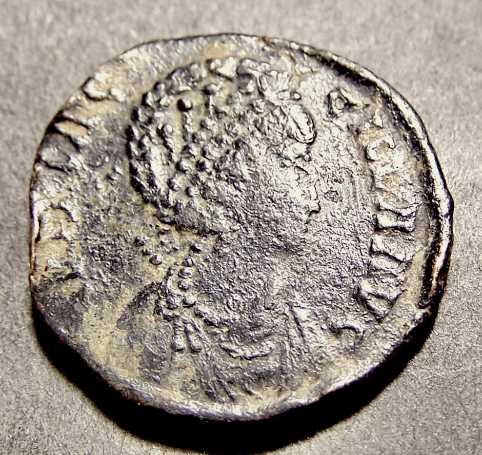 AELIA FLACCILA, "Church Pillar" w/ Christian Cross, Roman Empress AE2 ...