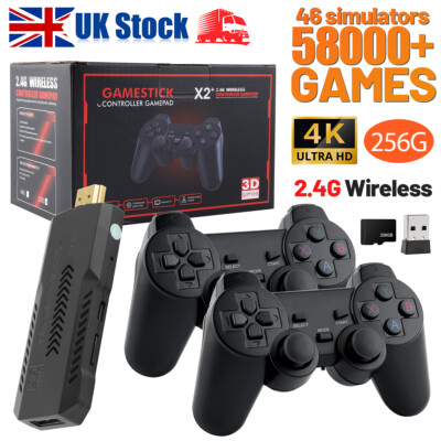 256G 58000+ Retro Games Video Game Console TV Stick 4K HDMI Wireless ...