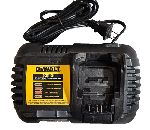 NEW DEWALT DCB1106 12V/20V Volt Lithium-Ion 6 AMP Ah CHARGER | eBay