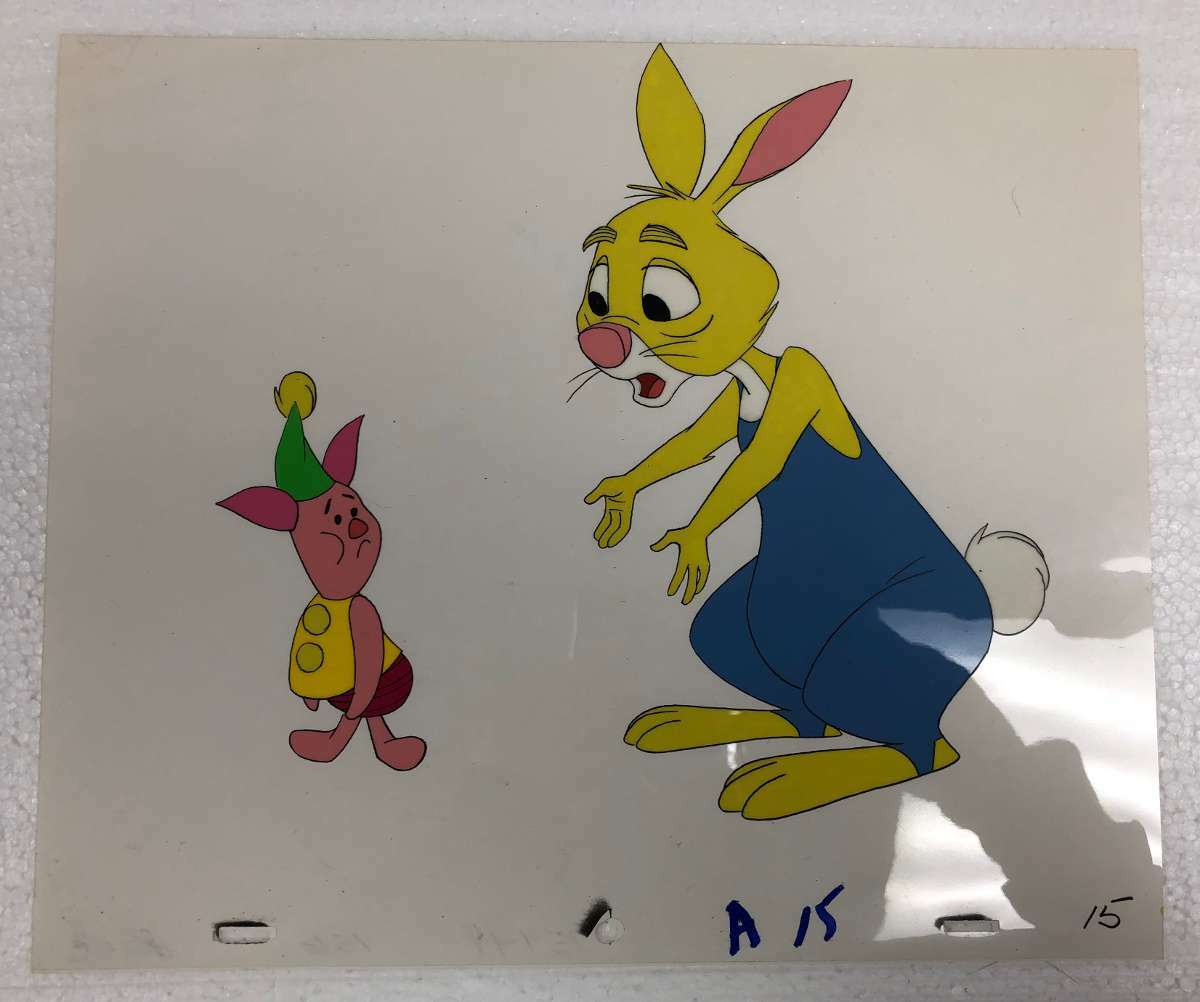 D2016: Winnie the Pooh Animation Cel, Rabbit + Piglet | eBay