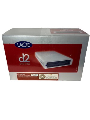 LACIE D2 8.5 GB DVD+RW Double Layer Fire Wire w Lightscribe 16x8x16x ...