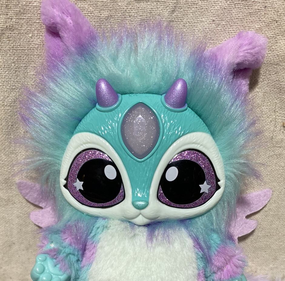 Moose Toys Magic Mixies Interactive 7”Teal Mixie Plush Doll Lights ...