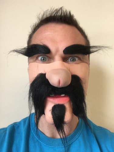 Lustig Halbes Gesicht Dick Nase Maske Mexikanisch Gringo Moustache ...