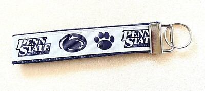 Handmade Key Chain Wristlet decorated with PENN STATE Ribbon Wrist ...