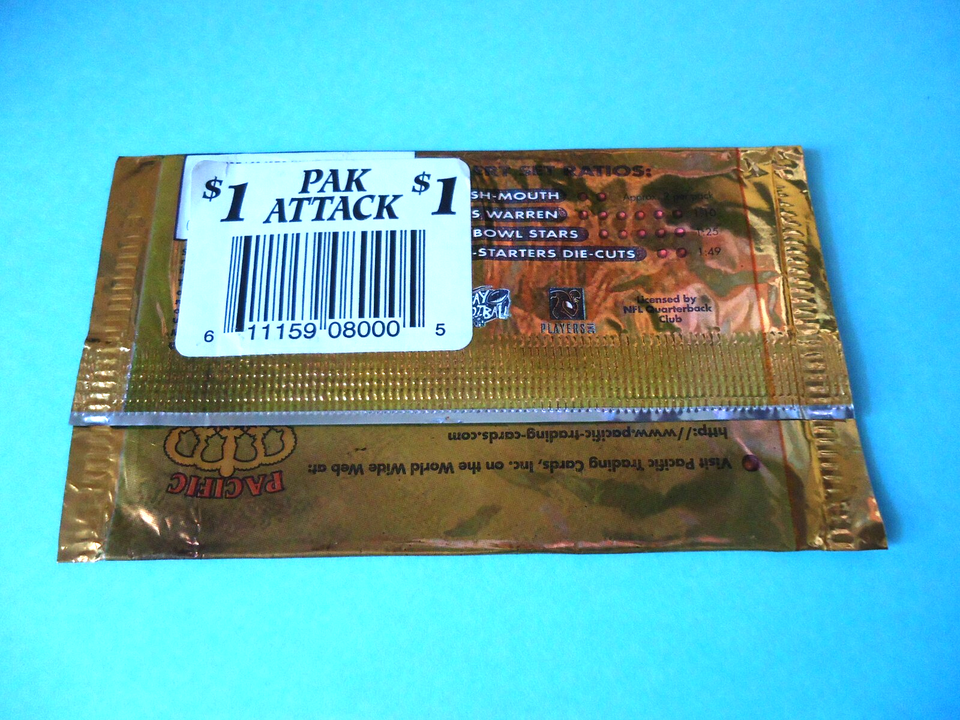 1996 Pacific Invincible Football card wrapper - Pacific Collection ...