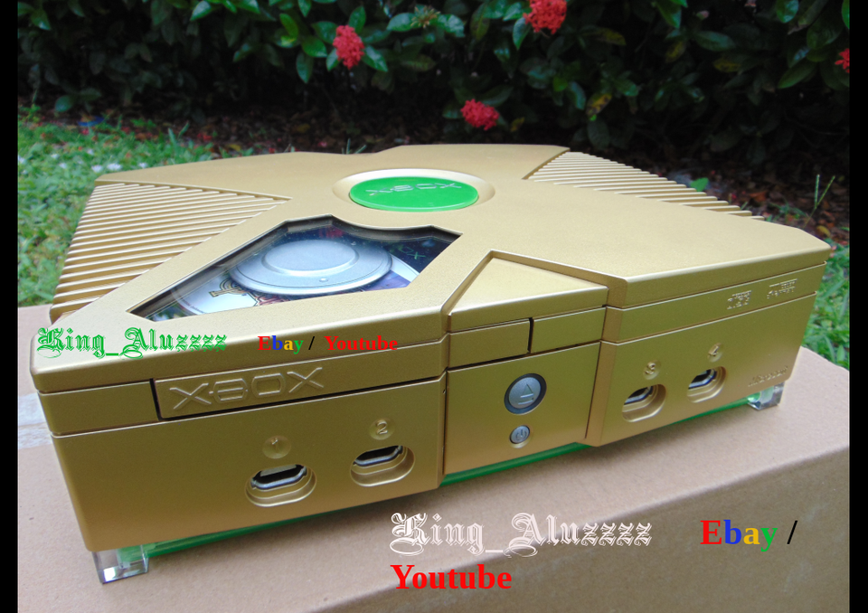 💚⚡ 💚 ⚡Original Xbox console OG CUSTOM GOLDEN XBOX Deal 1+DUKE ! | eBay