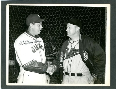 BILL TERRY NEW YORK GIANTS BASEBALL HALL OF FAME AUTOGRAPHED PHOTO | eBay
