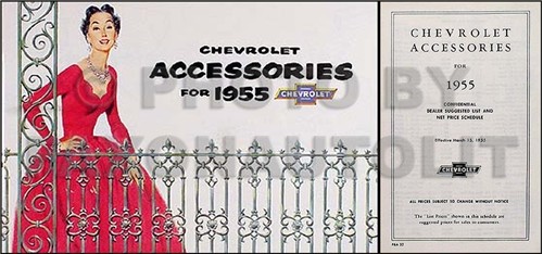 1955 Chevy Accessory Catalog Set with Pictures and Part Nos 55 ...
