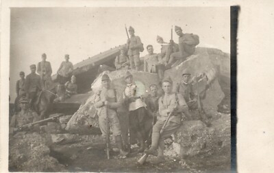 ROMANIA MILITARY PHOTO ROMANIAN SOLDIERS WITH RIFLES IN THE MOUNTAINS ...